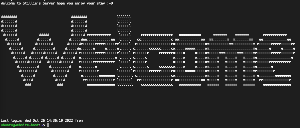 Display custom banner upon login of SSH Shell | Stillie